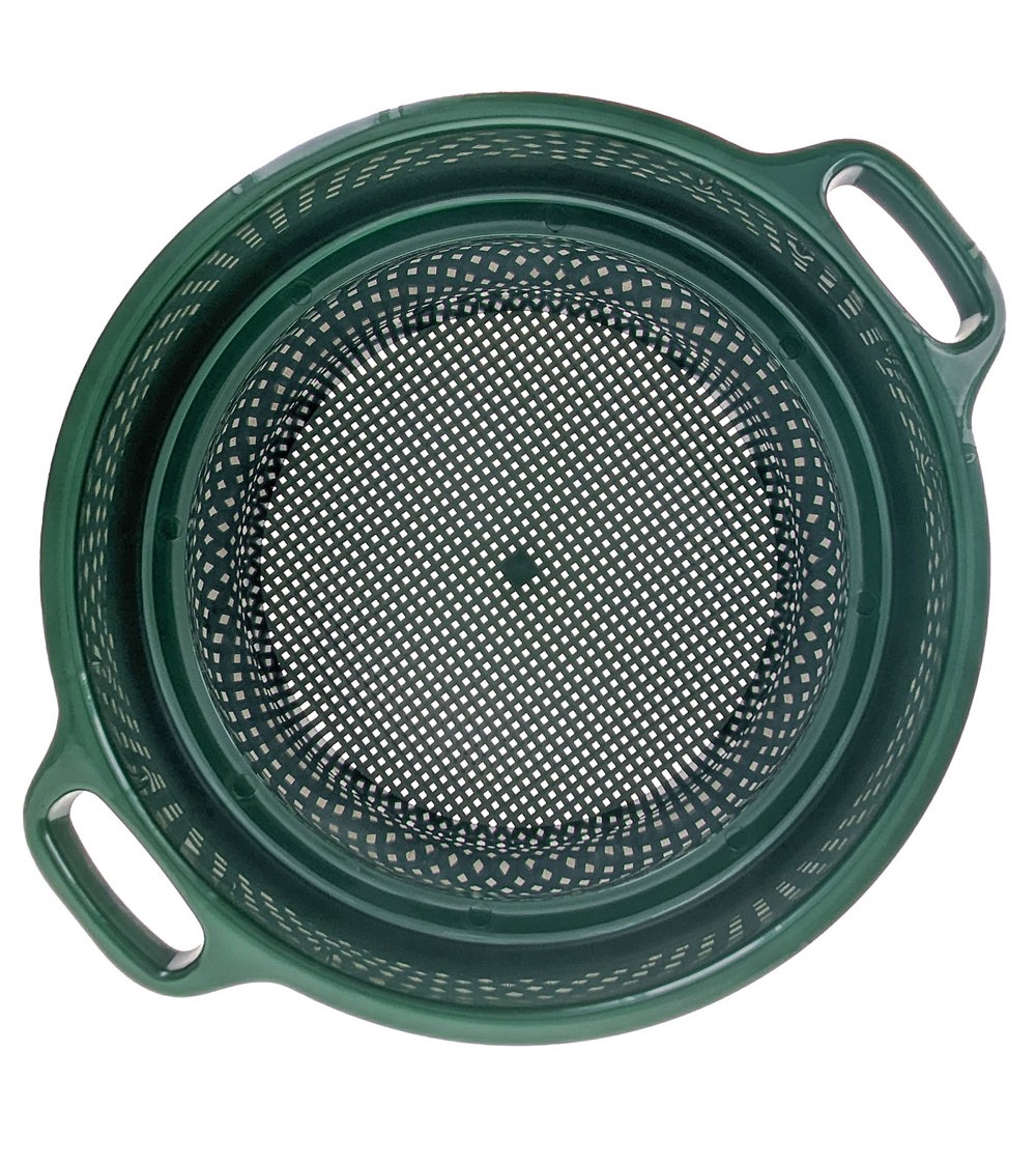 13-1/4"/1/8" Mesh/6" Deep Green Plastic Screen Stackable Sifting Pan ...